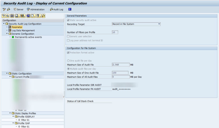 SAP Security Audit Log SM20 data leak detection – SAP Technology & Security