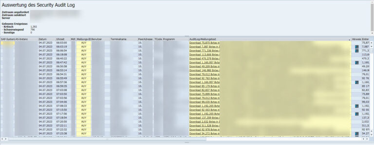 SAP Security Audit Log SM20 data leak detection – SAP Technology & Security